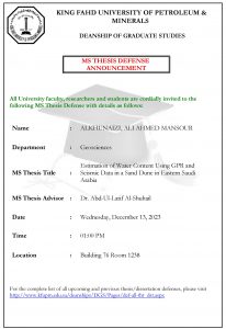 MSC THESIS DEFENSE – CPG