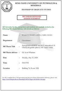 M.S. THESIS DEFENSE ANNOUNCEMENT – CPG