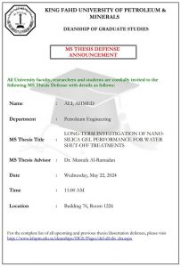 M.S. THESIS DEFENSE ANNOUNCEMENT – CPG